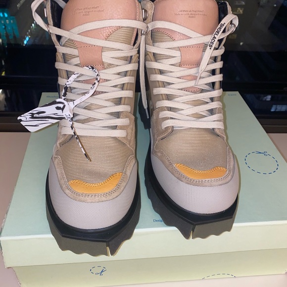 Off-White | Shoes | Offwhite Arrow Motif Sneaker Boots | Poshmark